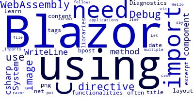 Imports In Blazor Webassembly With C Using Techiediaries
