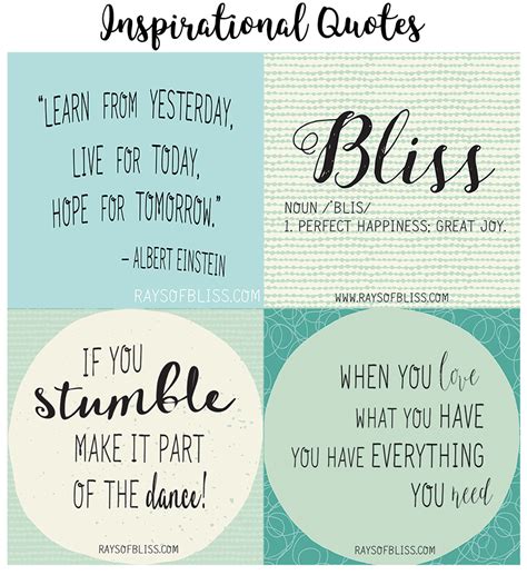 Inspirational Quotes Bliss Defined Love Live For Today
