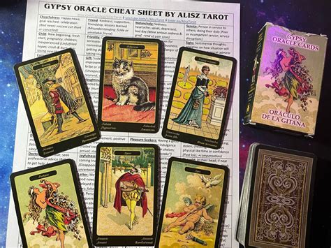 Gypsy Oracle Cheat Sheet Quick Reference Guide Upright And Reversal Fortune Telling Meanings