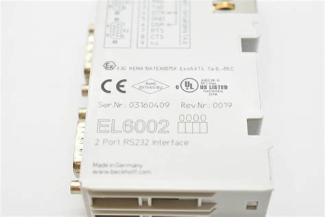 Beckhoff 2 Port Rs232 Input El6002 El 6002