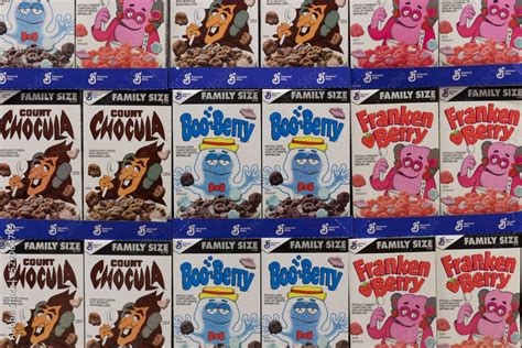 General Mills Halloween Breakfast Monster Cereals Display Products