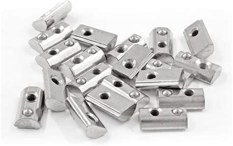 20pcs Roll In Spring Loaded T Nut M3m4m5 For 2020 Series Aluminum