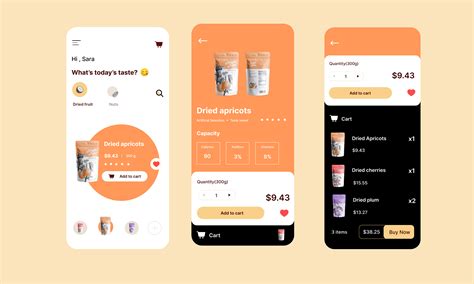 Snack App Three Screens Figma
