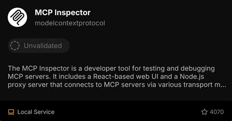 MCP Inspector MCP Servers LobeHub