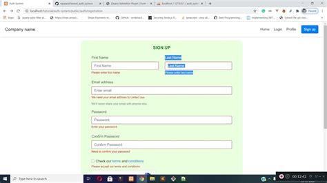 04 Jquery Form Validation For Registration Form Youtube