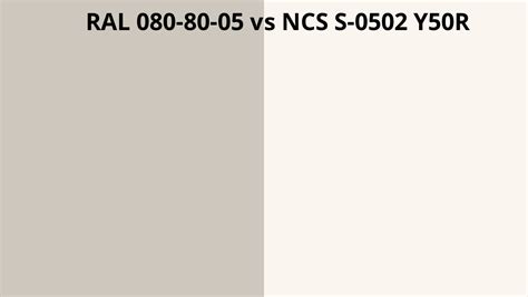 Ral 080 80 05 Vs Ncs S 0502 Y50r Ral Colour Chart Uk