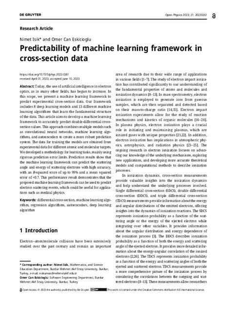 Pdf Predictability Of Machine Learning Framework In Cross Section Data