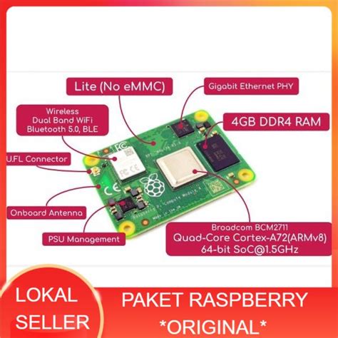 Jual Raspberry Pi Cm4 Wireless 4g Ram Lite No Emmc And Kits Shopee Indonesia