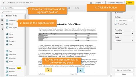 Sending For Electronic Signature ONLYOFFICE
