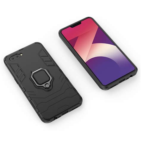 Slim Armour Tough Shockproof Case For Oppo A3s AX5 Black