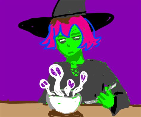 Witch Eating A Football Drawception