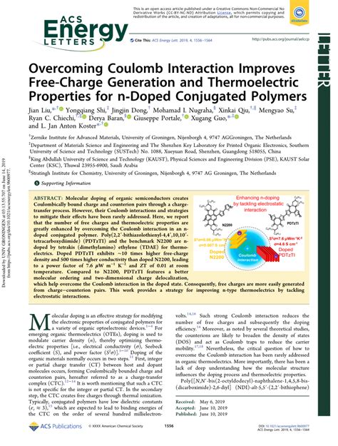 Pdf Overcoming Coulomb Interaction Improves Free Charge Generation