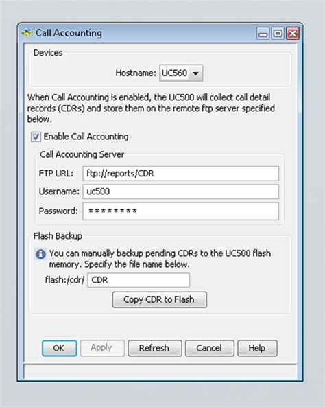 Uc560 Call Accounting Setup Cisco Community