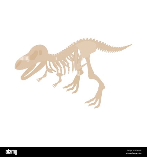 Dinosaur Skeleton Icon Isometric 3d Style Stock Vector Image And Art Alamy