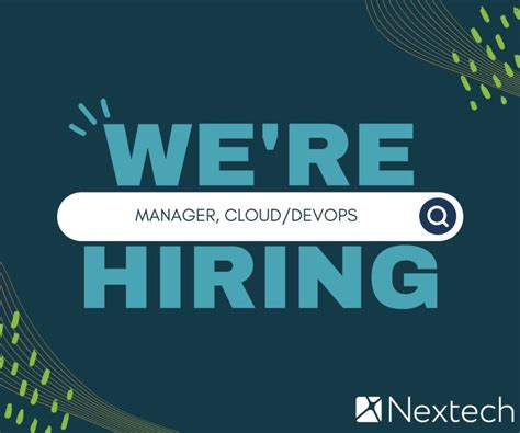 Nextech Systems On Linkedin The Manager Cloud And Devops Is Primarily Responsible For Guiding