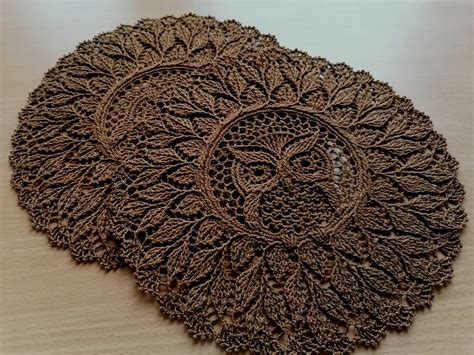 Салфетка Сова крючком - Owl crochet doily - Daria Dubchak - Дарья ...