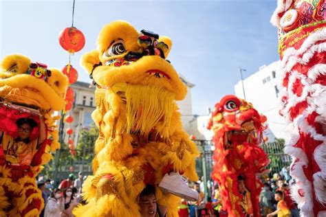 Chinese New Year Dragon And Lion Dance