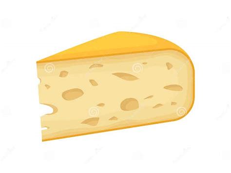 Queso Suizo En El Fondo Blanco Ilustración Del Vector Ilustración Del
