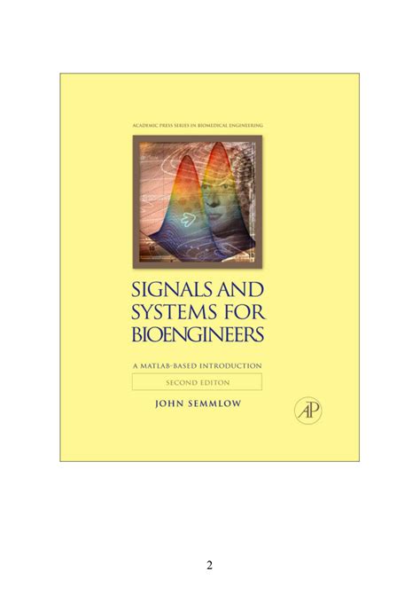 Solution Signals And Systems For Bioengineers Second Edition A Matlab