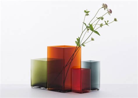 Bouroullec Brothers Design Minimal Coloured Ruutu Vases For Iittala