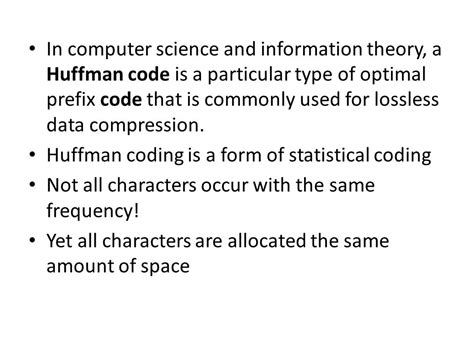Lecture 12 Huffman Algorithm In Computer Science And Information