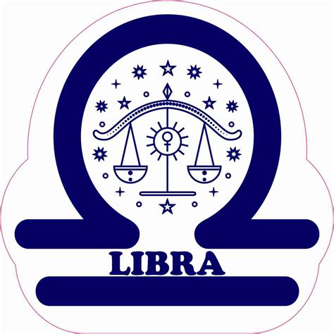 Stickertalk Libra Vinyl Sticker 4 Inches X 4 Inches