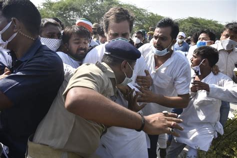 In Photos How Rahul Gandhi Was Manhandled By Up Police