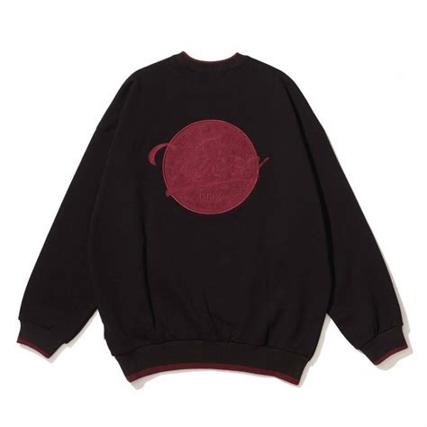 ケボズ Keboz Corduroy Bb Logo Sweat Crewneck （black） Passover