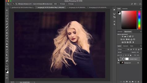 add different looks to your photos using only gradient map layer diy