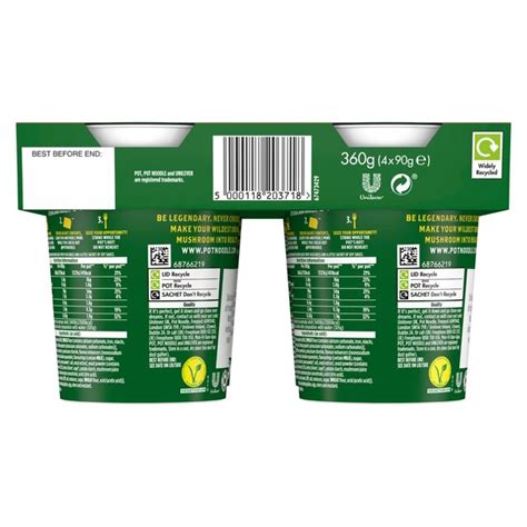 Pot Noodle 4 Pack Chicken And Mushroom Ocado