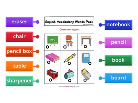 Matchig Words Labelled Diagram