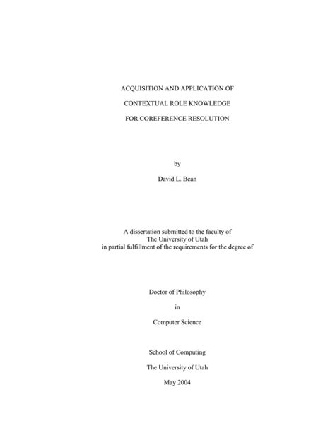 Acquisition And Application Of Contextual Role Knowledge For