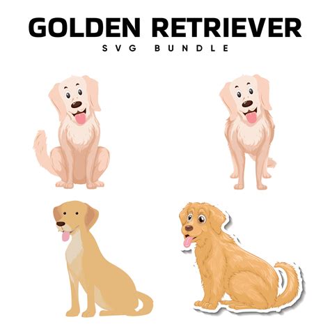 Golden Retriever SVG Designs MasterBundles