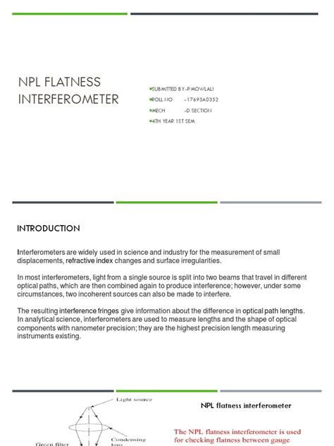 Npl Flatness Interferometer Download Free Pdf Interferometry Optics