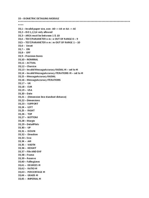 Error Messages In E3d Isodraft Pdf Parameter Computer Programming