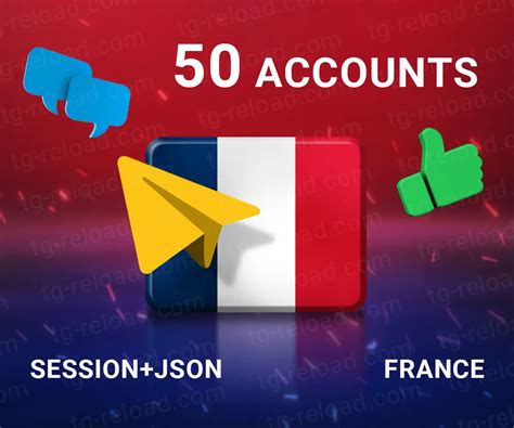 Telegram Accounts France Pcs Session Json Tg Reload