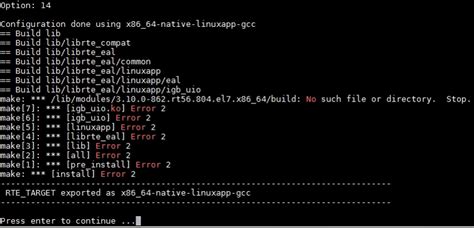 Build Dpdk 17115 Fail Using Dpdk Setupsh In Os Redhat 3100 862