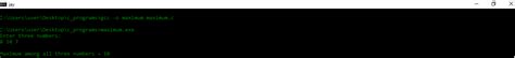 C Program To Find The Maximum Between Three Numbers Codedost