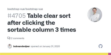 Table Clear Sort After Clicking The Sortable Column 3 Times · Issue 4705 · Bootstrap Vue