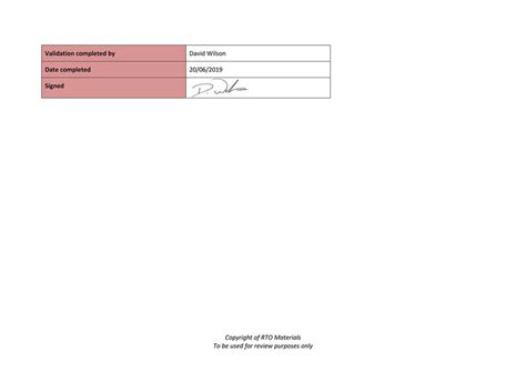 rto materials chcccs004 rto materials statement of validation page 5