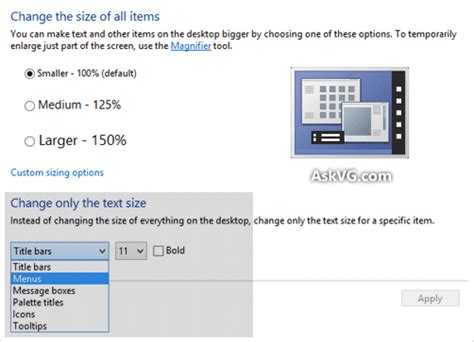 How To Access Advanced Appearance Settings Option And Change Font Size Color In Windows And