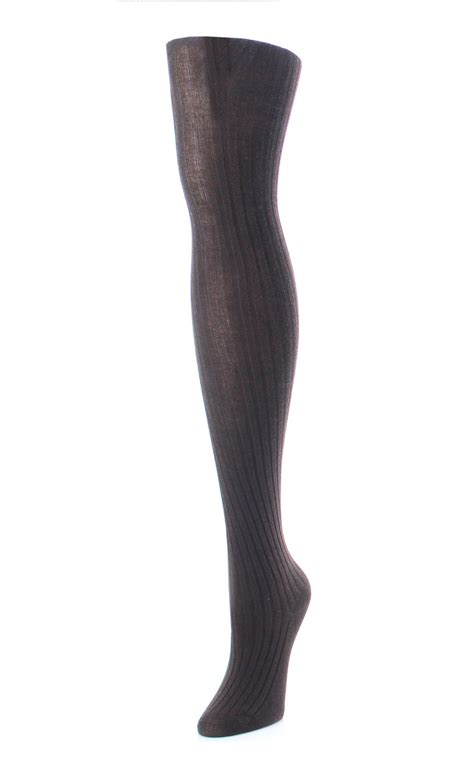 Memoi Ribbed Cotton Blend Sweater Tights Girls Female