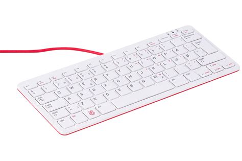 RPI KEYB DK RED WHITE Raspberry Pi Clavier Raspberry Pi Rouge Blanc