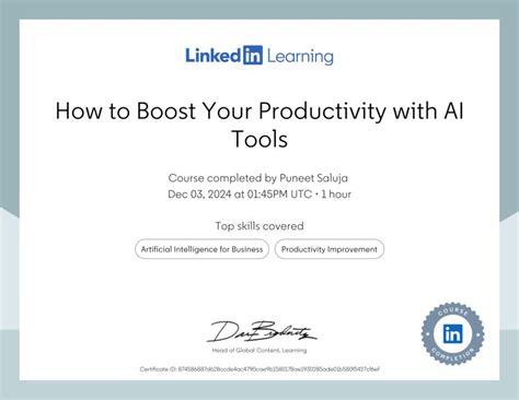 Puneet S On Linkedin Certificate Of Completion