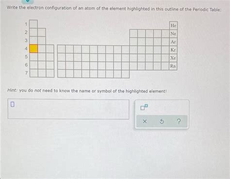 Solved Write The Electron Configuration Of An Atom Of The