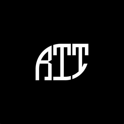 Rtt Letter Logo Design On Black Background Rtt Creative Initials