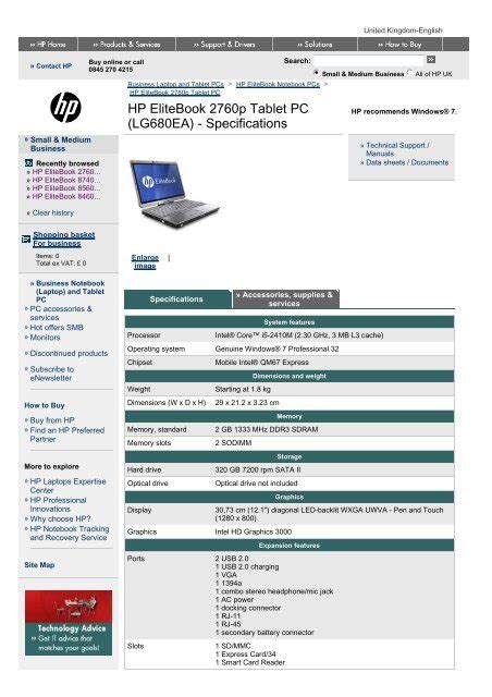 Hp Elitebook P Tablet Pc Lg Ea Added Dimension