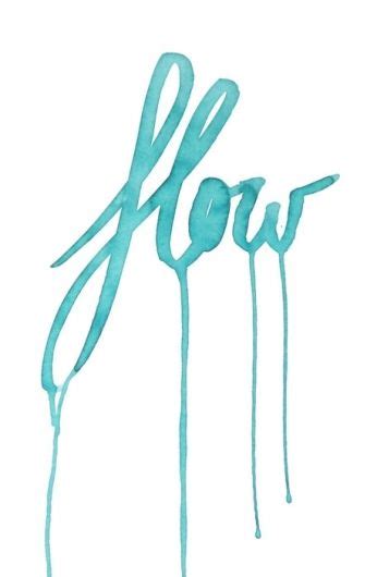 Demure Flow Typography Watercolor Drip Water Cursive Script Aqua