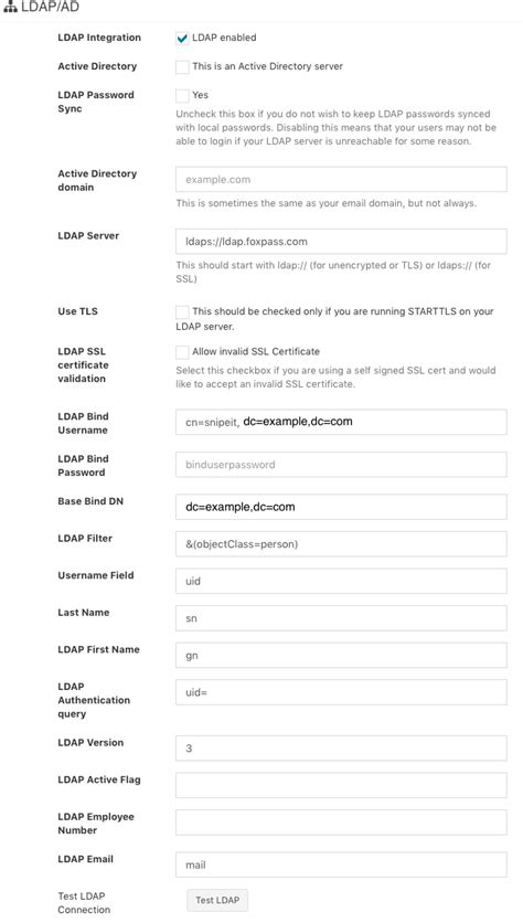 Snipeit Ldap