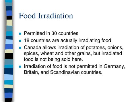 PPT Preservation Of Food By Radiation PowerPoint Presentation ID 65533